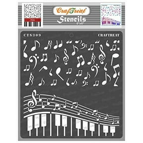 Sheet Music Musical Notes Stencil Template Reusable 8.5 x 11 for ...