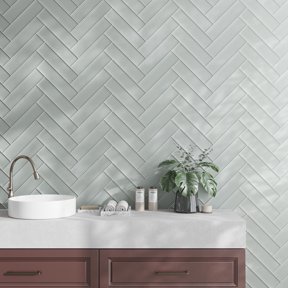 Apollo Tile, Polished Clear Silver Glass Subway Wall Tile, 3x12 in, 20 ...