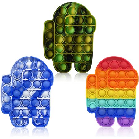 XGBB 24 Pack Pop Fidget Keychain Toys, Mini Pop Keychain Bulk Fidget ...