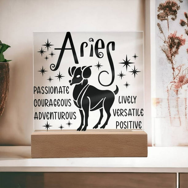 Aries Zodiac Sign Positive Traits | Acrylic Square Plaque - Walmart.com