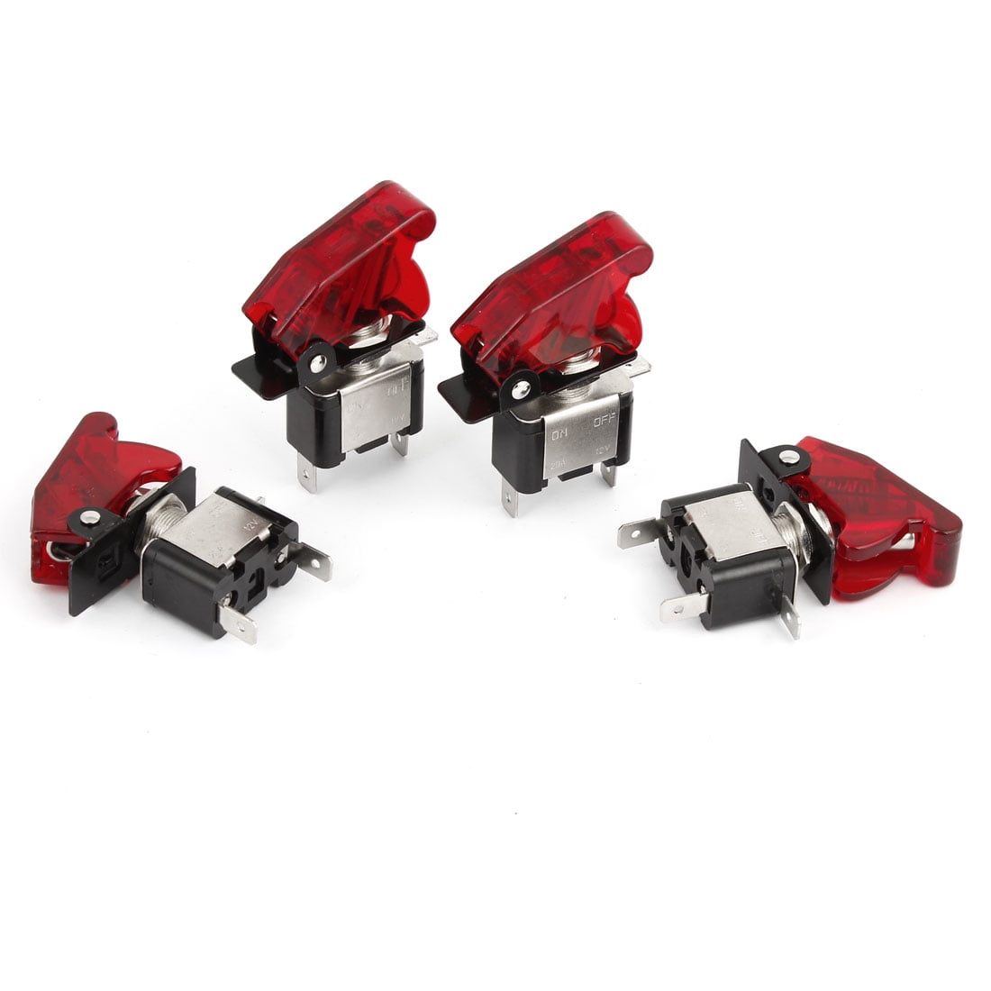 DC 12V 20A Red LED Illumination SPST ON/OFF Racing Car Toggle Switch 4 ...
