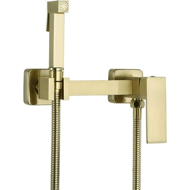 Bidet Faucet, 2 Holes Wall Mounted Toilet Sprayer Shattaf, Hot and Cold ...