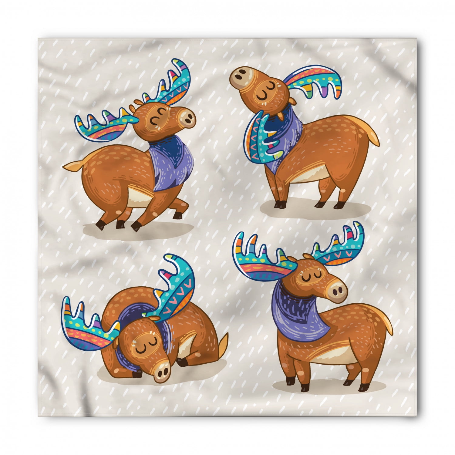Moose Bandana, Friendly Nursery Kids, Unisex Head and Neck Tie, by ...