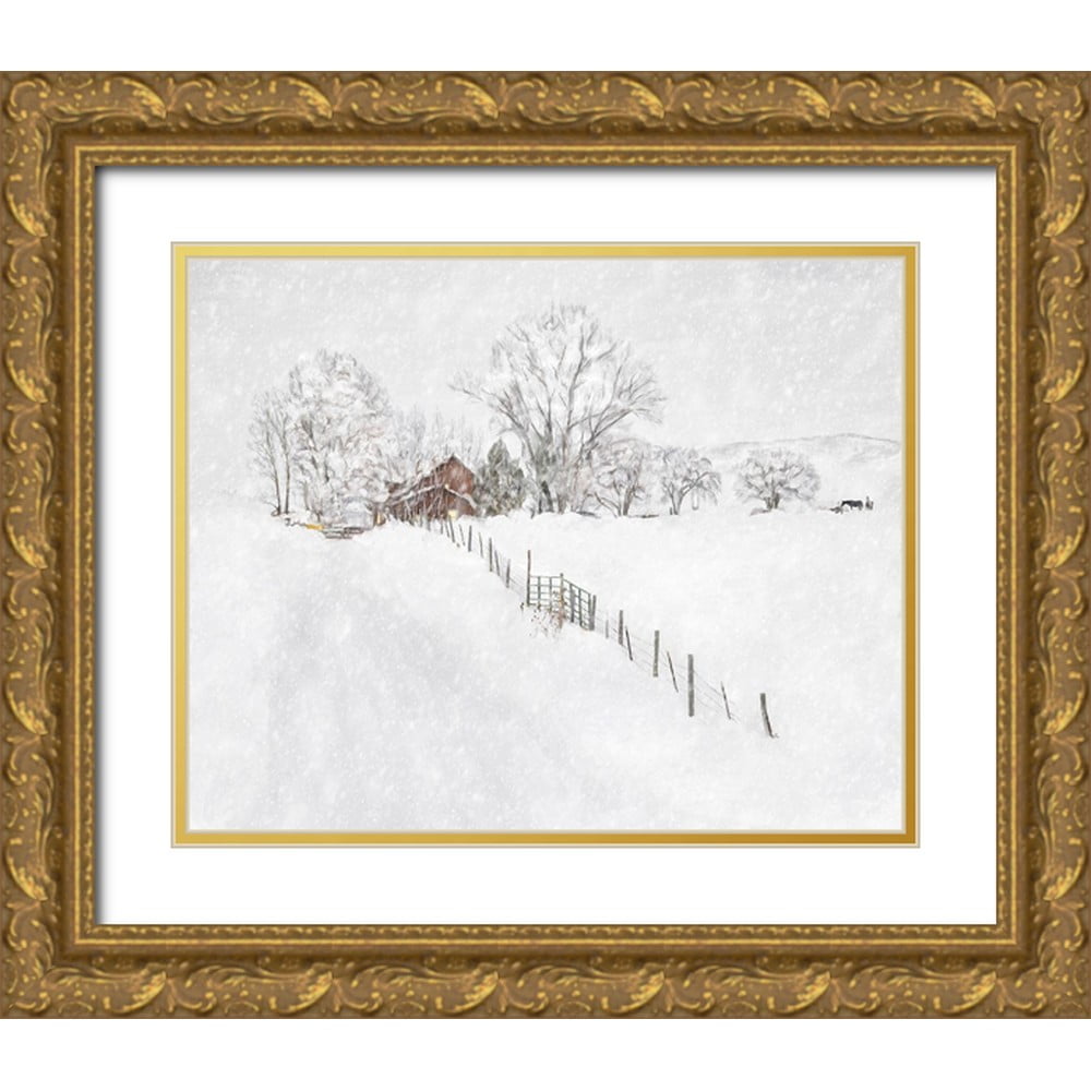 Murdock, Ramona 32x26 Gold Ornate Wood Framed with Double Matting ...