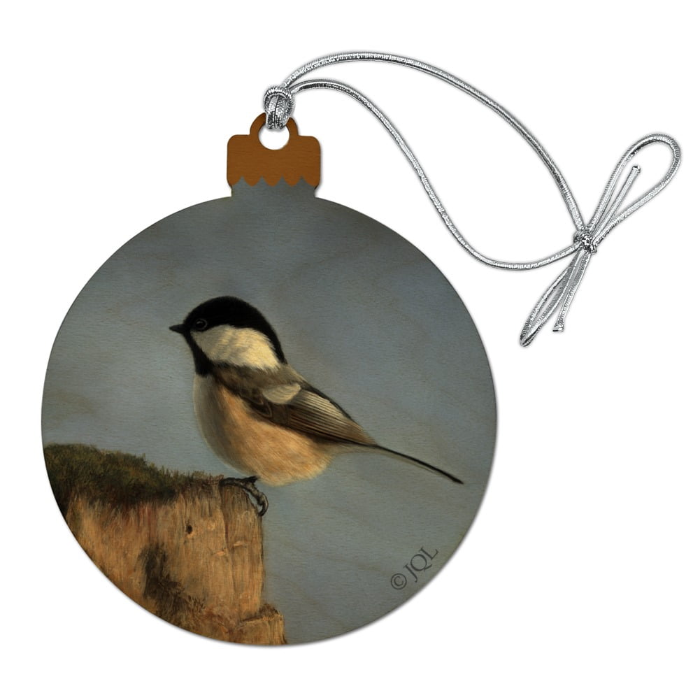 Black-Capped Chickadee Songbird Bird Wood Christmas Tree Holiday ...