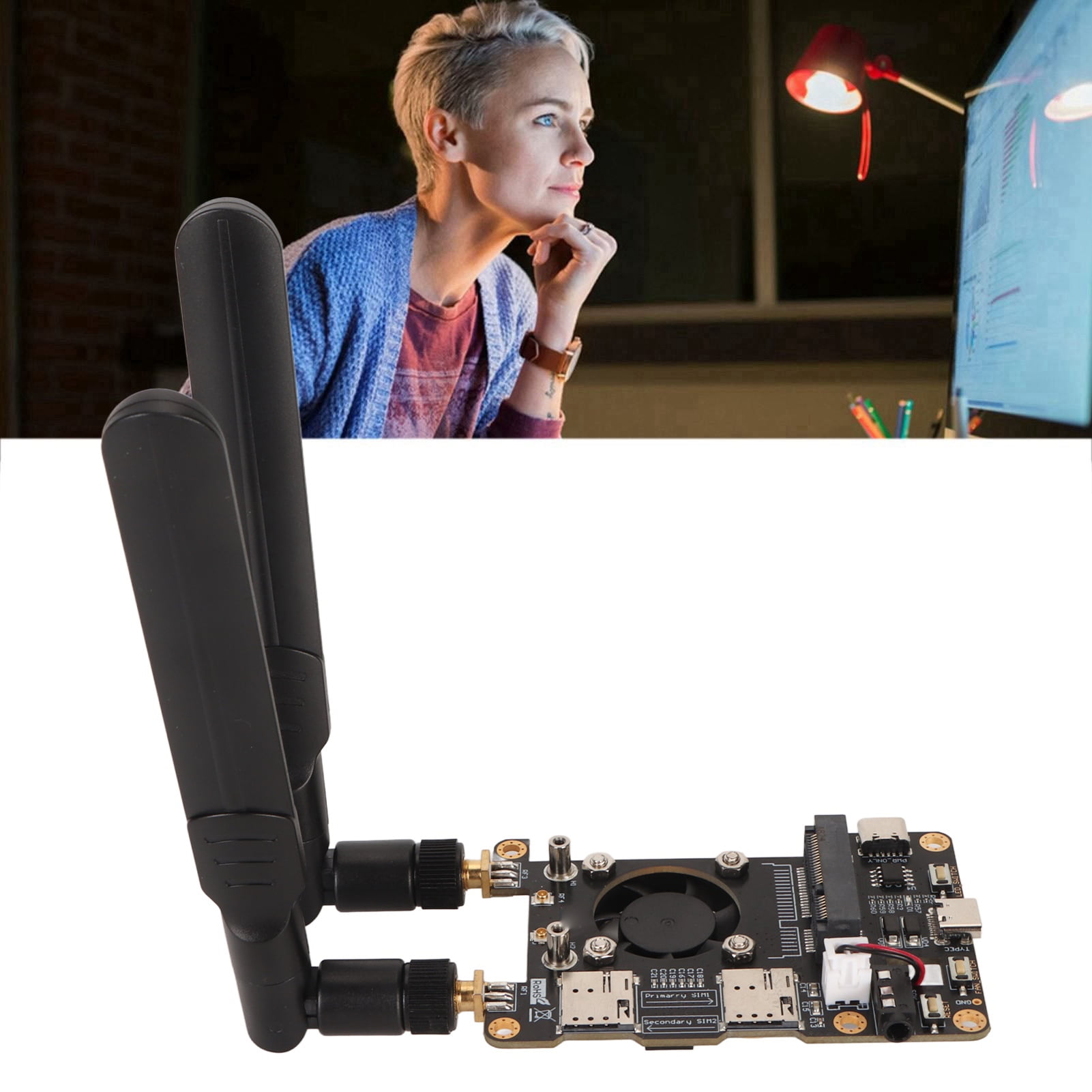 Placa De Computadora, HAT Base 3G 4G LTE, PCB ABS Con Ventilador ...