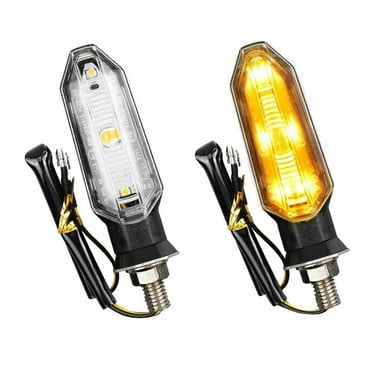 2 Pair Motorcycle Front & Rear OZ-USA Turn Signal Amber LED Light Dual ...
