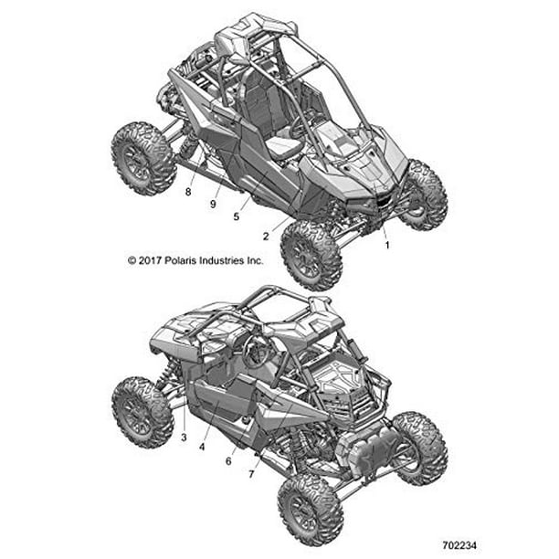 Polaris 7191936 Hood Center Decal Genuine OEM for 2020 RZR RS1 UTV ...