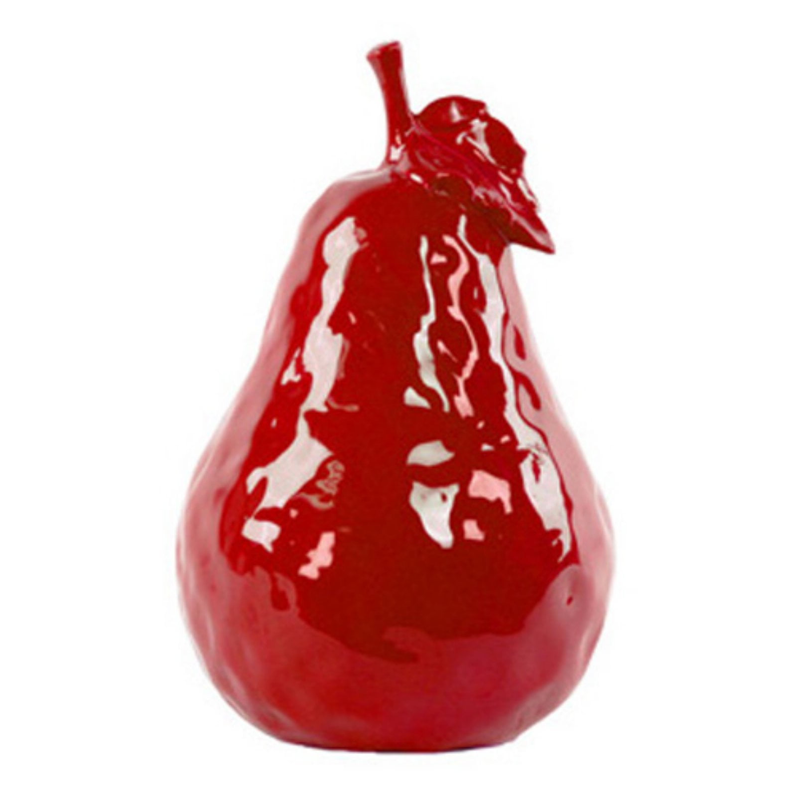 Urban Trends Collection: Ceramic Pear Figurine, Polished Chrome Finish ...