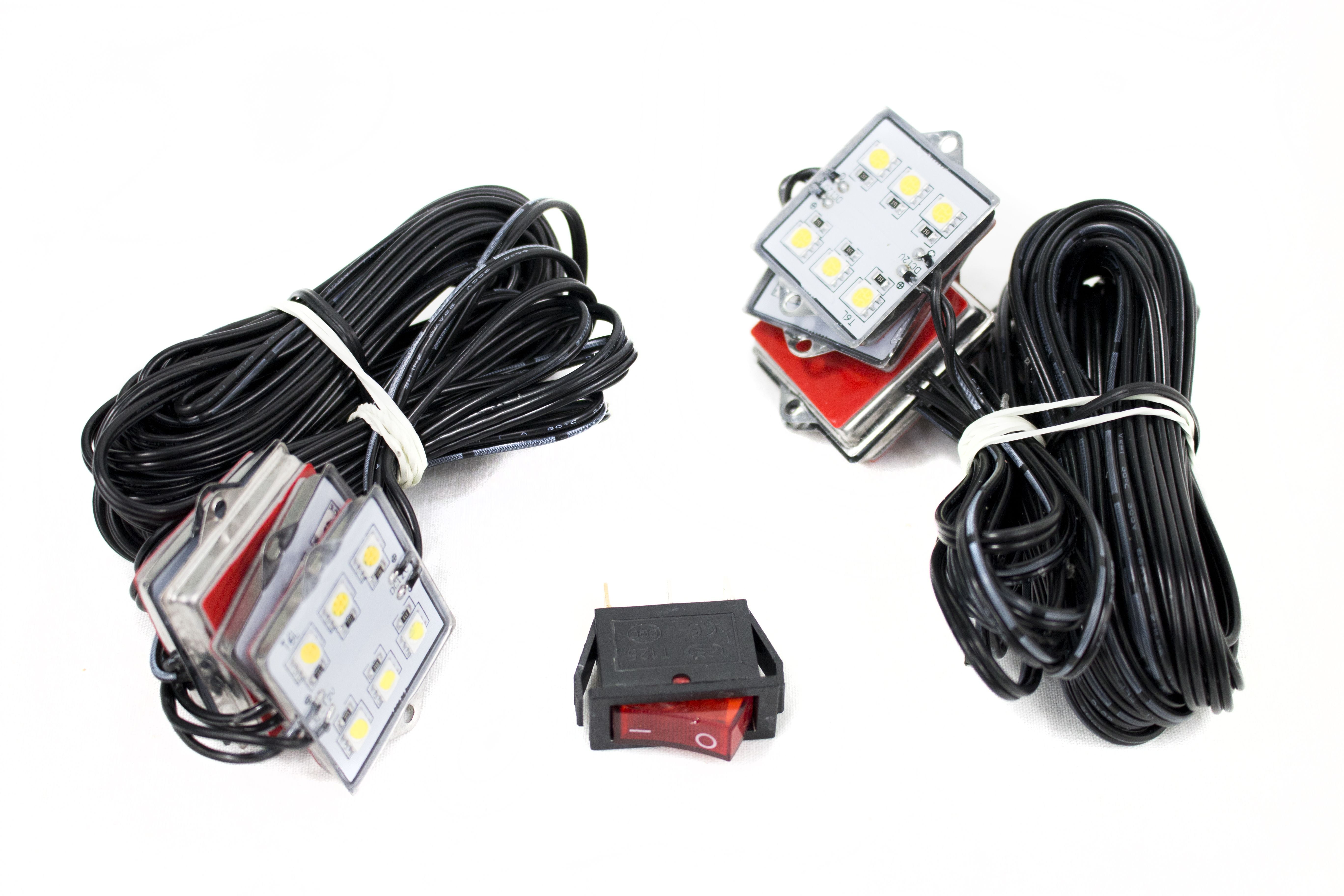 LED Bed Rail Lighting System with Toggle Switch (White) - Walmart.com