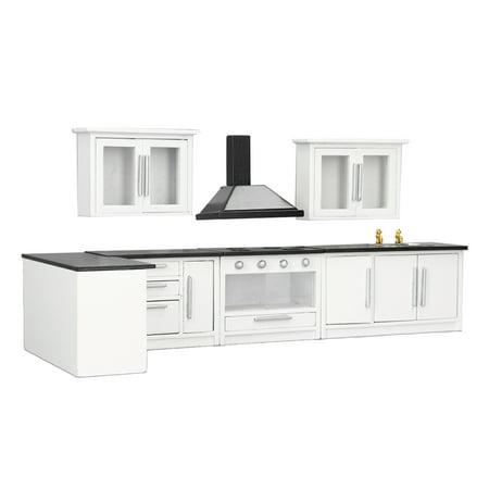 Dollhouse Kitchen Cabinet Mini Dollhouse Kitchen Cabinet 7pcs 1:12 Mini ...