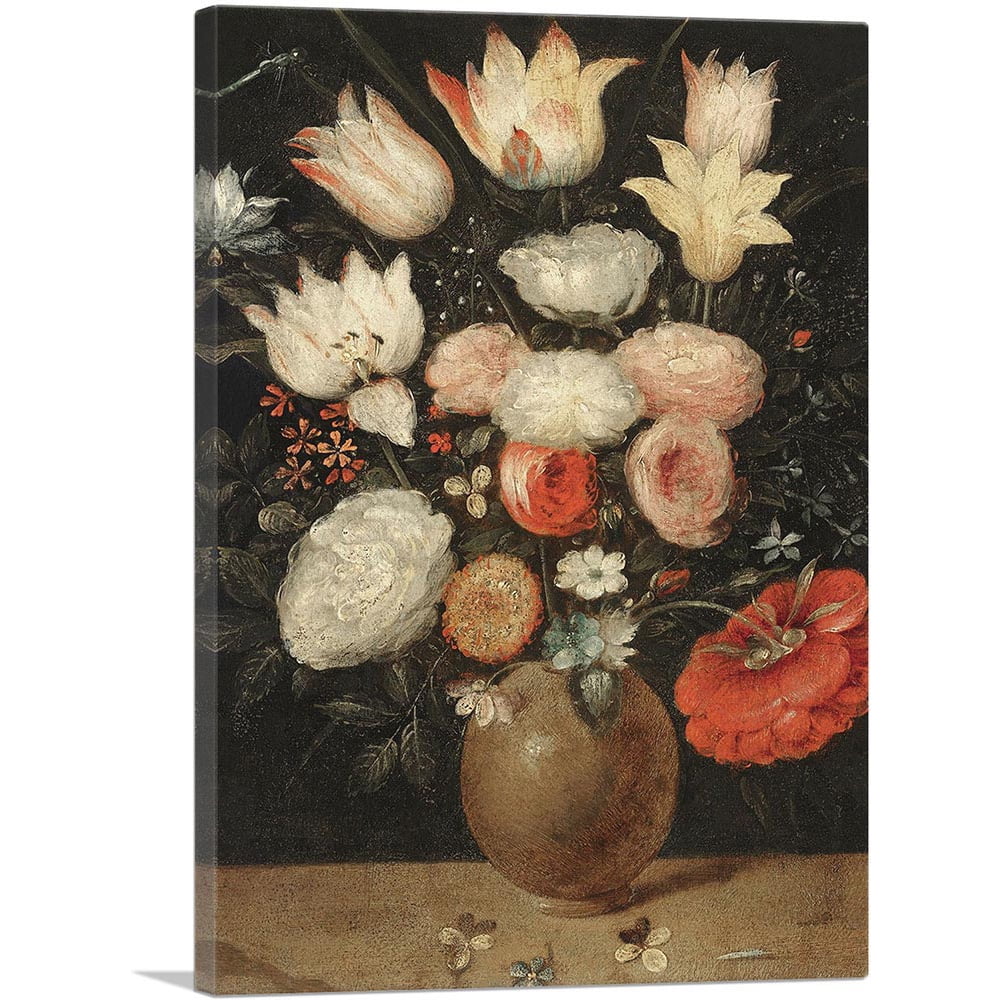 ARTCANVAS A Still Life Of Various Flowers In A Vase Canvas Art Print by ...