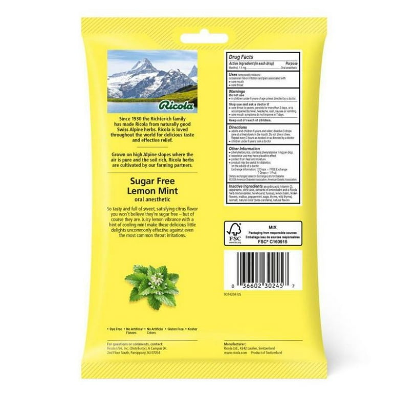 Ricola Cough Drops Honey Herb Shop Cough Cold Flu At H E B 49 Off