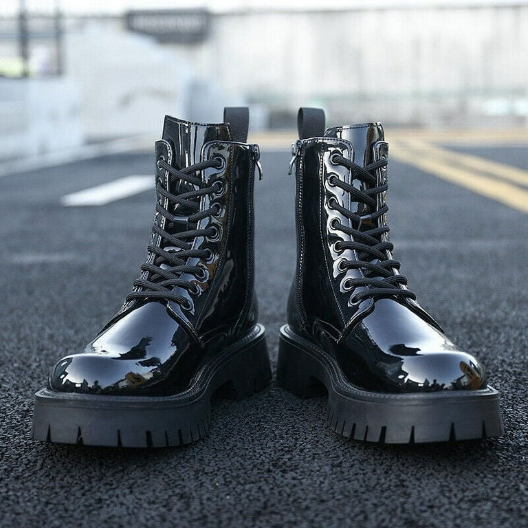 Patent Leather Men's Chelsea Ankle Boot Casual Dress Boots Patent Leather Men's Chelsea Ankle Boot Casual Dress Boots