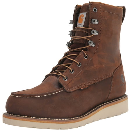 Carhartt Men's WP 8" Moc Soft Toe Wedge Boot Ankle, Dark Brown, 11.5 ...