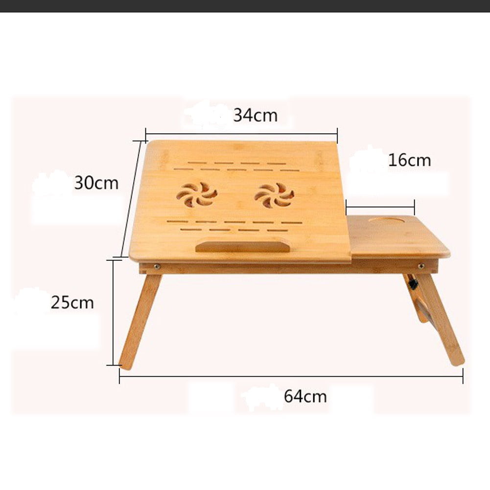 Christmas Sale! Adjustable Bamboo Laptop Desk with 2 Fans Computer ...
