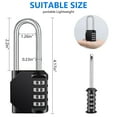syenll Waterproof 2.2 Inch Long Shackle 4 Digit Combination Padlock ...