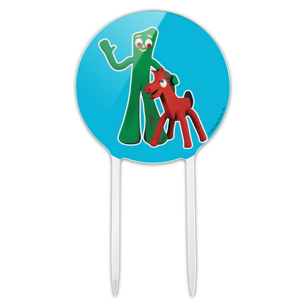 Acrylic Gumby Pokey Best Friends Clay Art Cake Topper Party Decoration ...