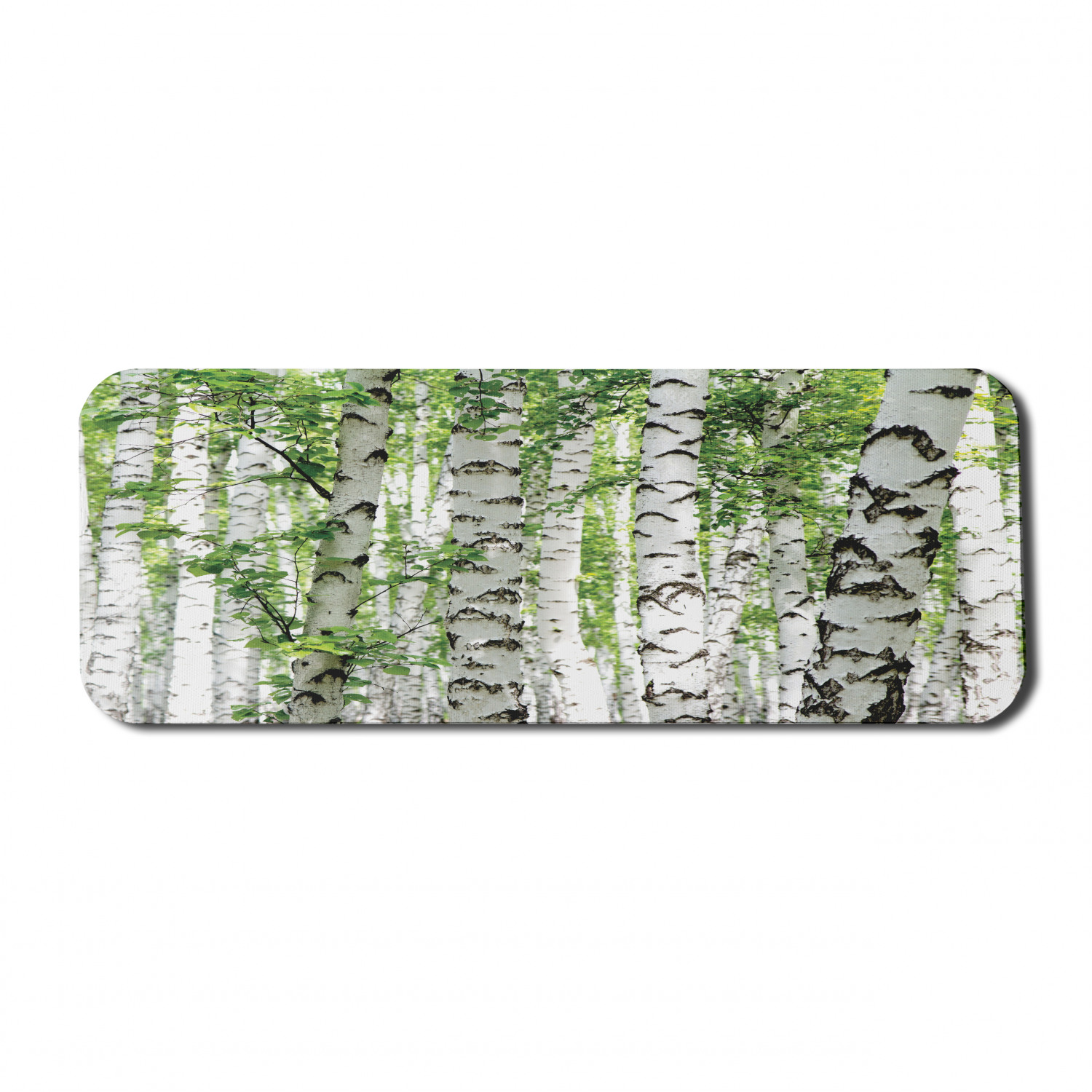 Woodland Computer Mouse Pad, Birch Trees in the Forest Summertime ...