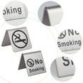 6Pcs 2 Style Stainless Steel No Smoking Table Signs Reminder Board ...