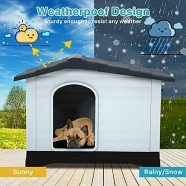 INDSUMOT 28" Dog House Large Dog Houses Outdoor Waterproof Ventilate ...