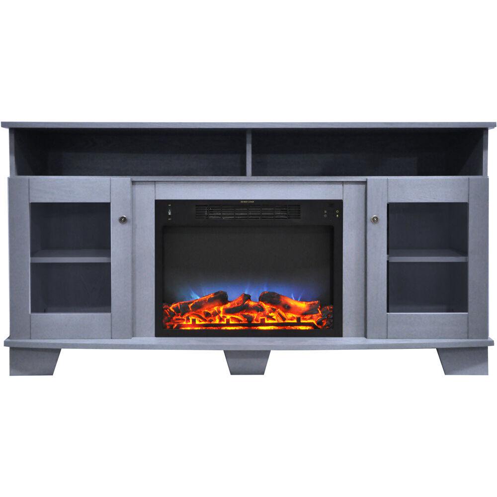 Cambridge Savona 59 In. Electric Fireplace in Slate Blue with ...