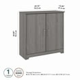 Bush Furniture Cabot Small Storage Cabinet with Doors in Modern Gray ...
