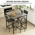 Costway 5-Piece Industrial Dining Table Set with Counter Height Table ...