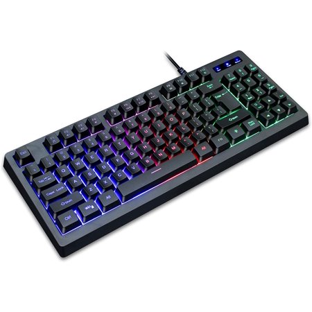 Mechanical Gaming Keyboard, Waterproof USB Wired Keyboard, 89 Keys RGB ...