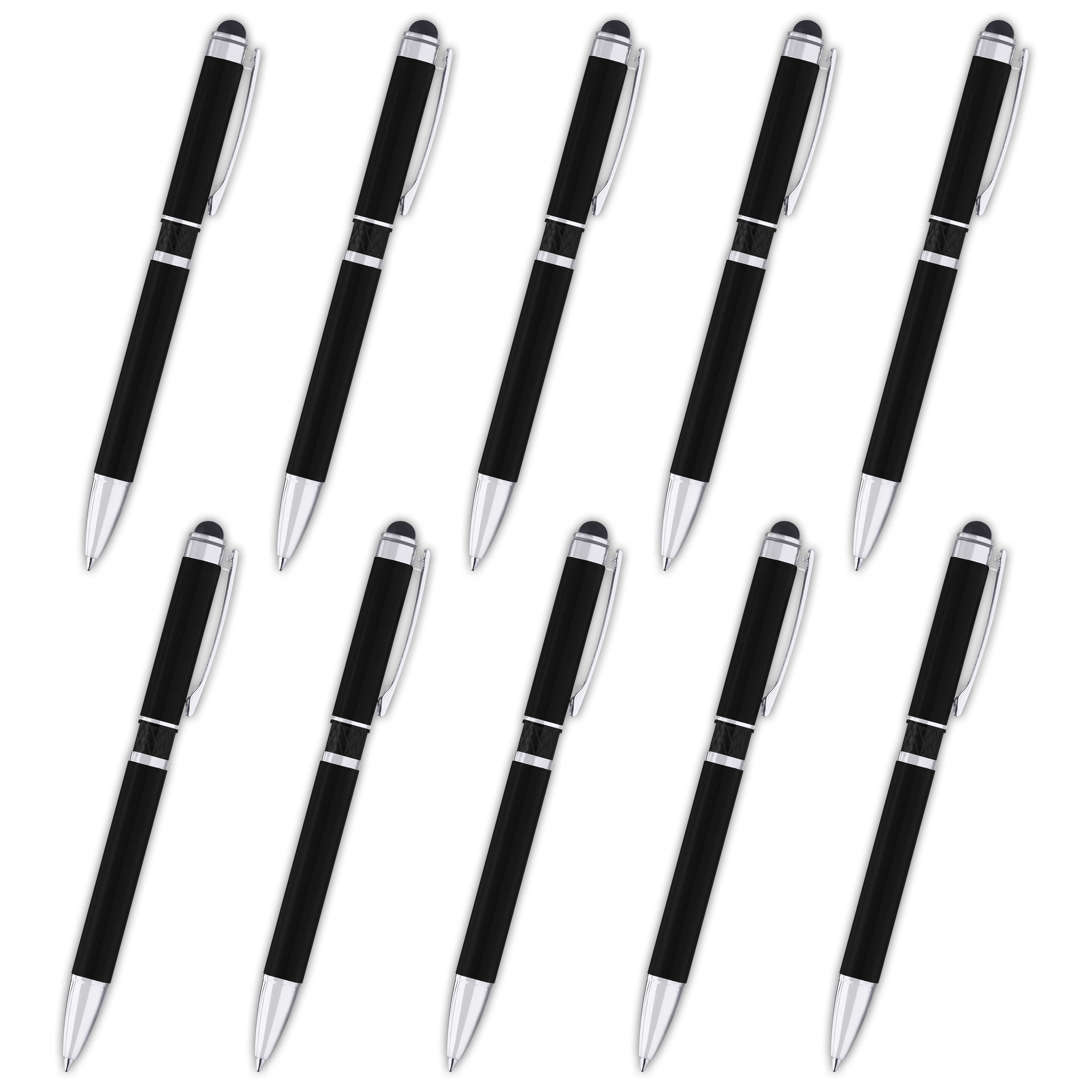 10 Diamond Accent Metal Stylus Pens Pack - Customizable Text, Logo ...