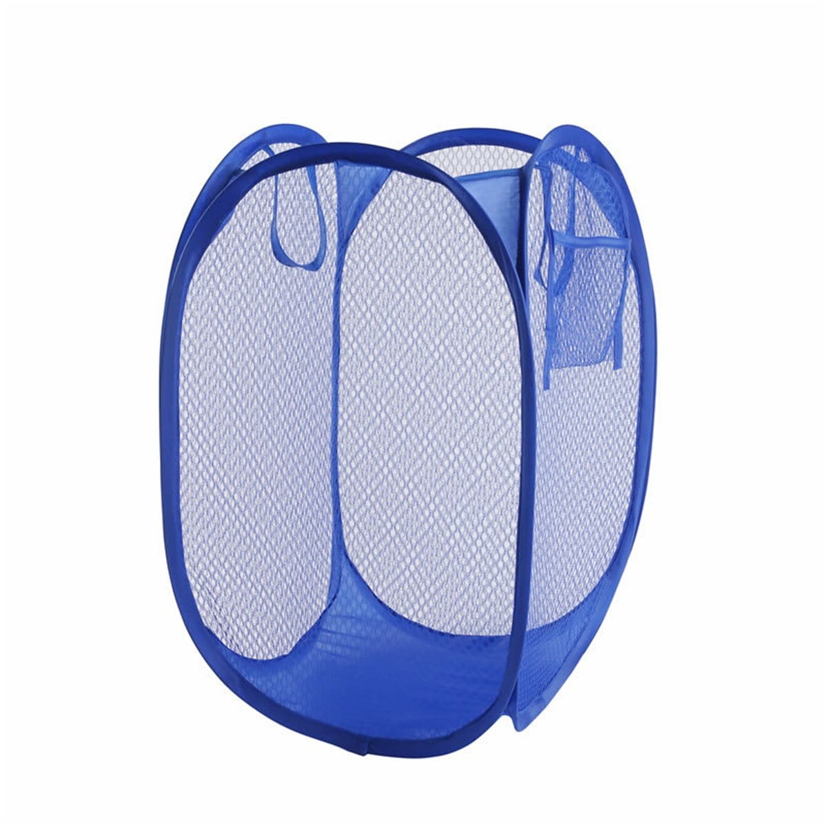 Mesh Laundry Hamper Collapsible Laundry Basket With Side Pocket ...