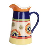 Bico Black and White Plaid 3.2 Quarts Ceramic Pitcher with Handle ...