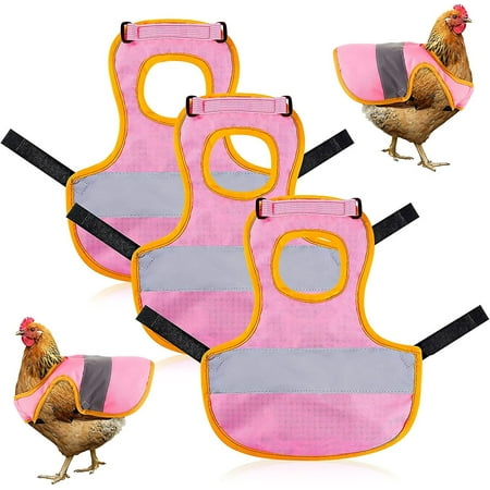 3pcs Hen Reflective Vest Adjustable Chicken Harness Chicken Saddle ...