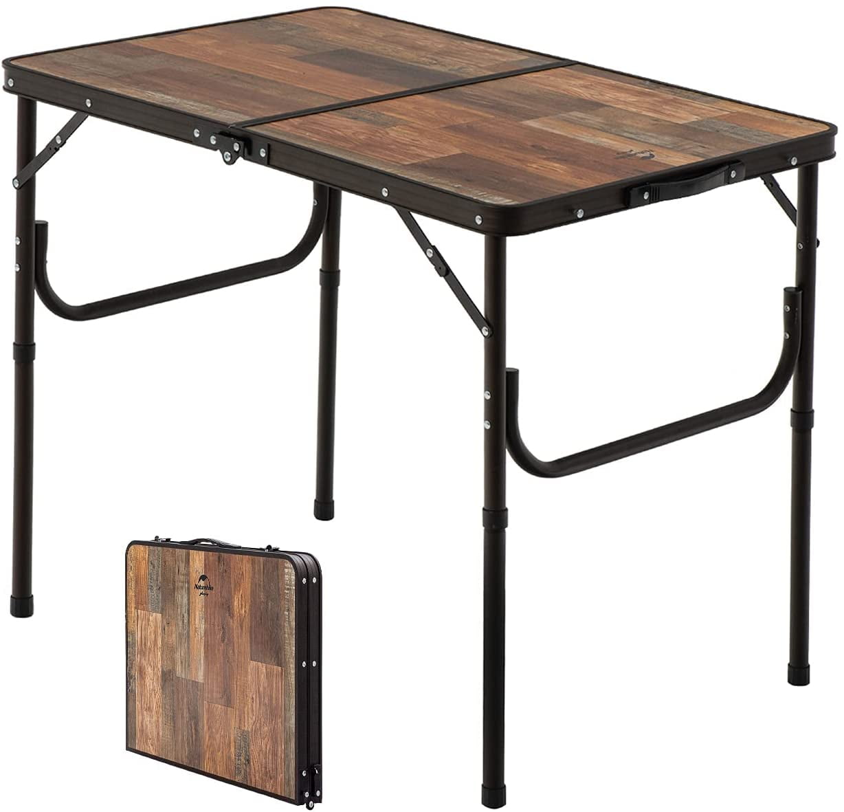 Folding Table Portable Adjustable Aluminum Height Lightweight Dining ...