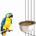 2-Pack Large & MediumStainless Steel Bird Bowl Perch Universal Cage ...
