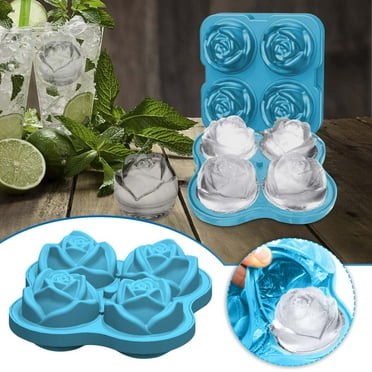 AURIGATE Ice Cube Tray Rose Flower Ice Cocktail Mix Ice Creative Rose ...