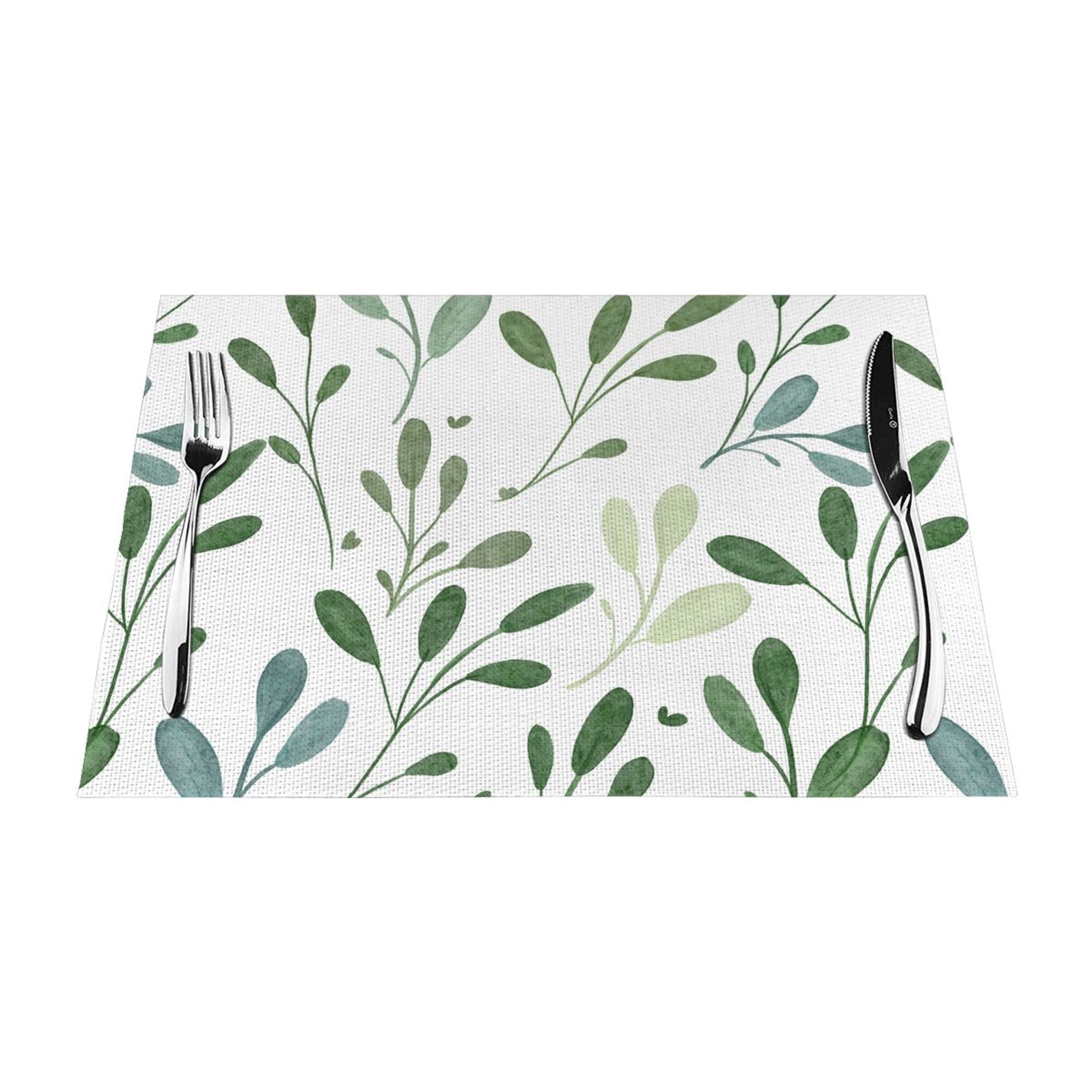 YFYANG Washable Heat-Resistant Placemats, 70% PVC/30% Polyester ...