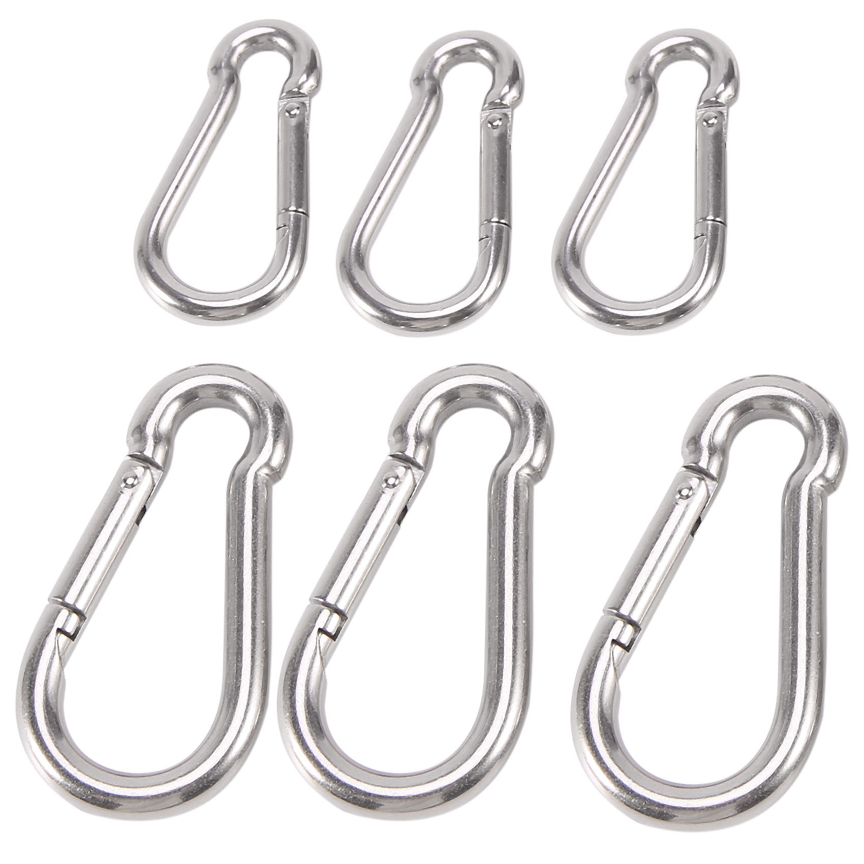 6Pcs Stainless Steel Spring Snap Hook Carabiner Small Carabiner 6pcs-stainless-steel-spring-snap-hook-carabiner-small-carabiner