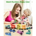 Vanmor Wooden Train Set for Toddlers, Magnetic Alphabet & Animal Trains ...