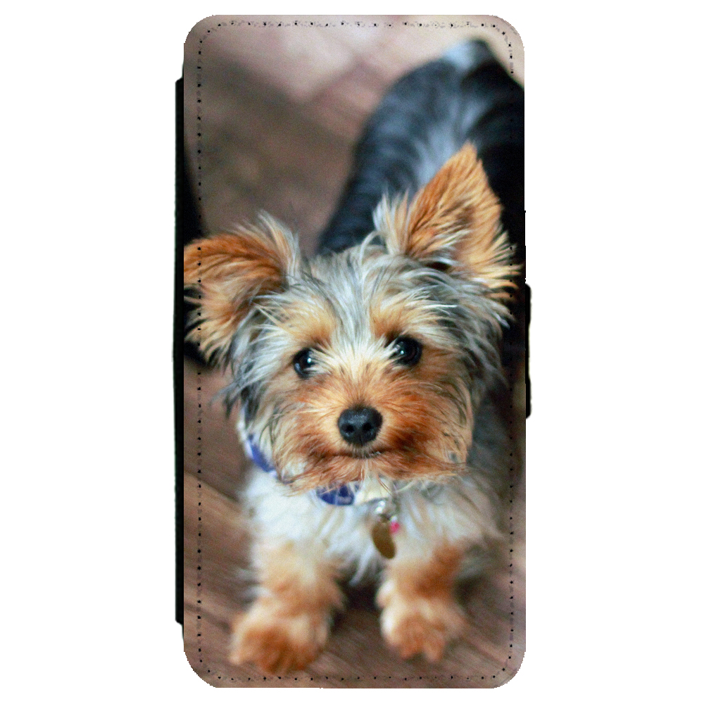 Image Of Yorkie Dog Puppy Apple iPhone X Leather Flip Phone Case ...