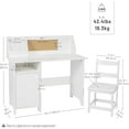 REDCAMP Wooden Study Desk for Children with Chair, White - Walmart.com