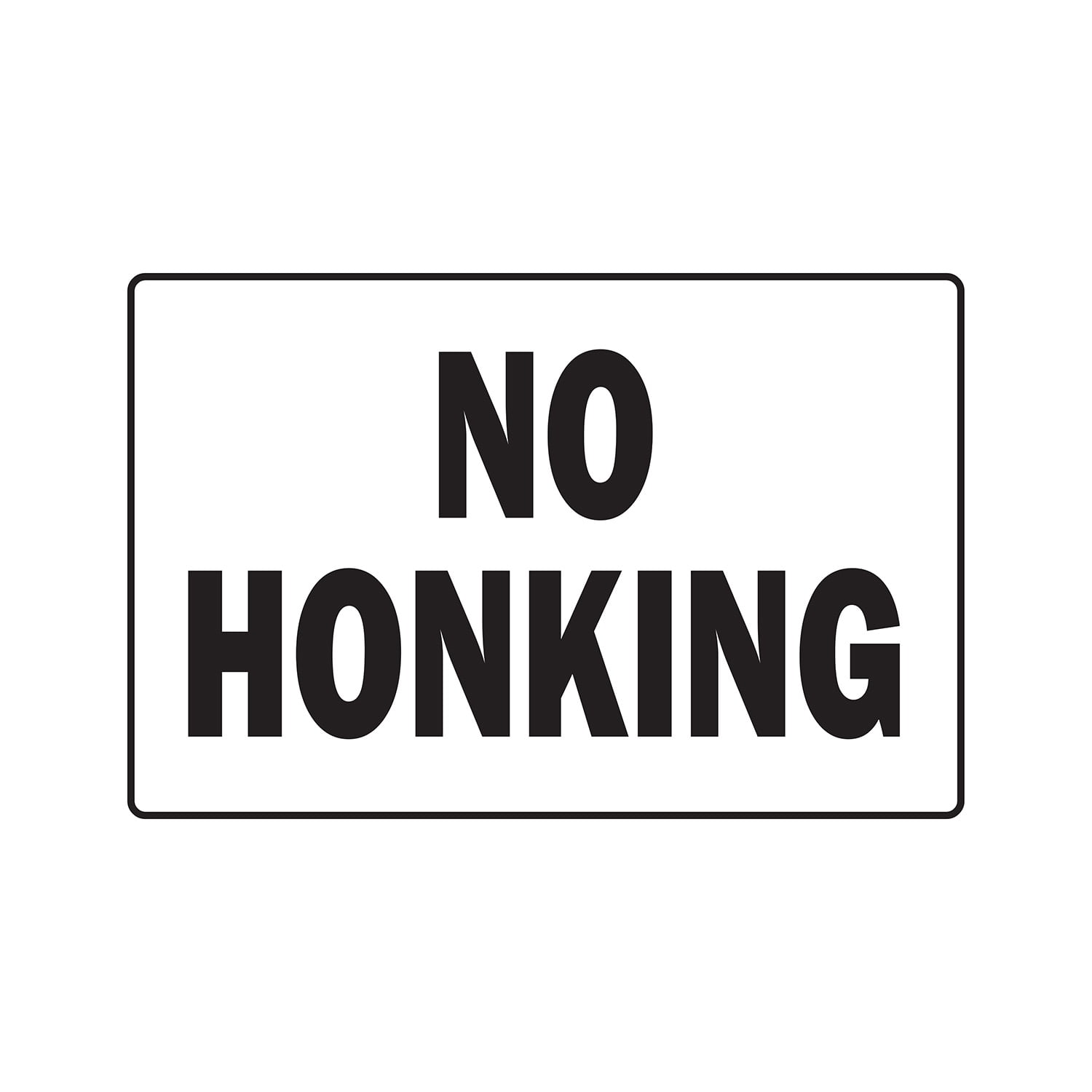NO HONKING Sign Or Decals car driving traffic honk parking Tall ...