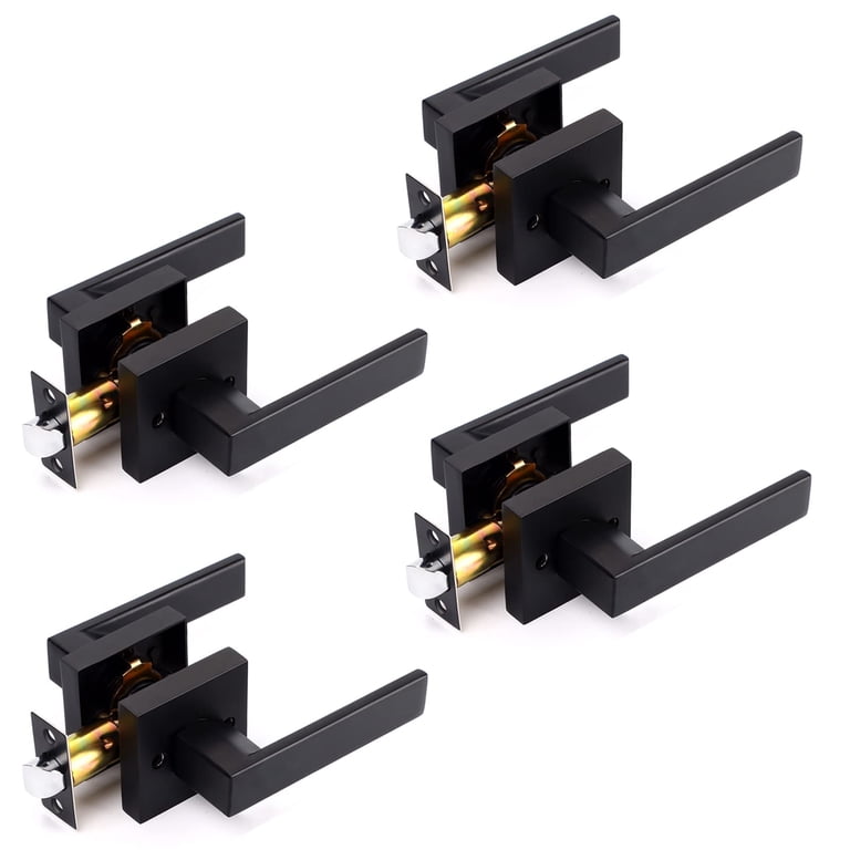 Door Levers Black Without Keys - Passage Function For Interior Doors ...