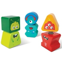 Hape: Space Monster Stacking Blocks - 54pc Wooden Colorful Various ...