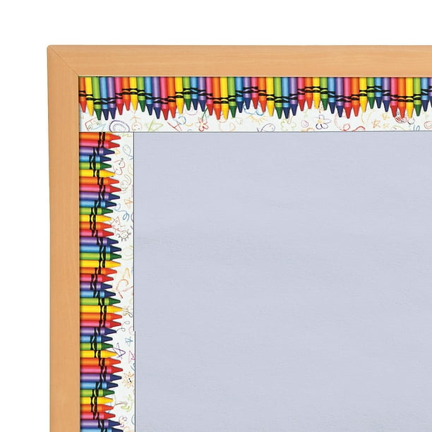 Crayon Bulletin Border - Educational - 12 Pieces - Walmart.com ...