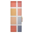Colorful Squares Pattern Door Curtain Sheer Privacy Light Filtering ...