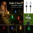 2PCS 2026 New! Solar Cross Garden Stake Light, Plastic Solar Outdoor ...
