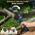 VIOLEWORKS 8-inch Wireless Chainsaw, Rechargeable 2.0Ah Battery, Auto ...