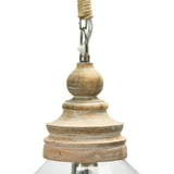 Creative Co-Op Distressed Mango Wood Ceiling Light, Brown and Natural ...