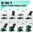 Rvchic Functional Collapsible Carts with 2 Storage Crates,8-in-1 Mobile ...